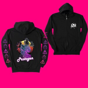Protogen Furry Hoodie Zip, Fursona Hoodie Shirt, Furry Shirts and Tank ...