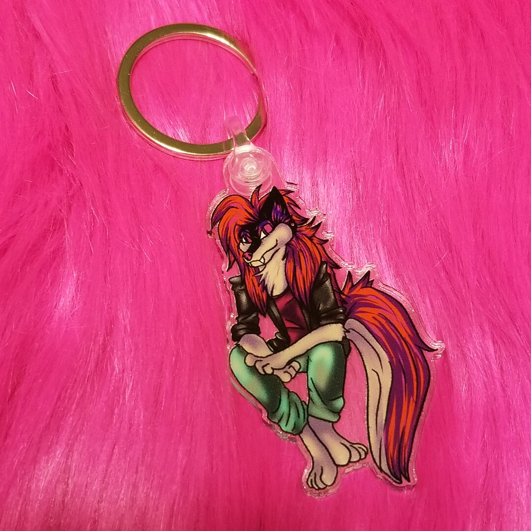 Furry Keychain, Furry Merch Accessories, Acrylic Fursuit Accessories - Etsy