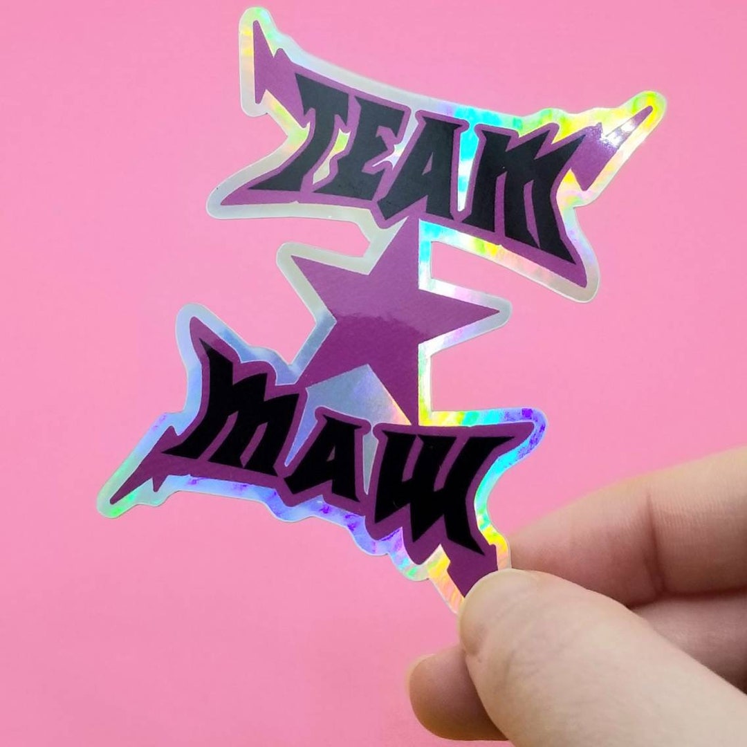 Furry Sticker, Team Maw Furry Art Badge, Holo Graphic Furry Stickers ...