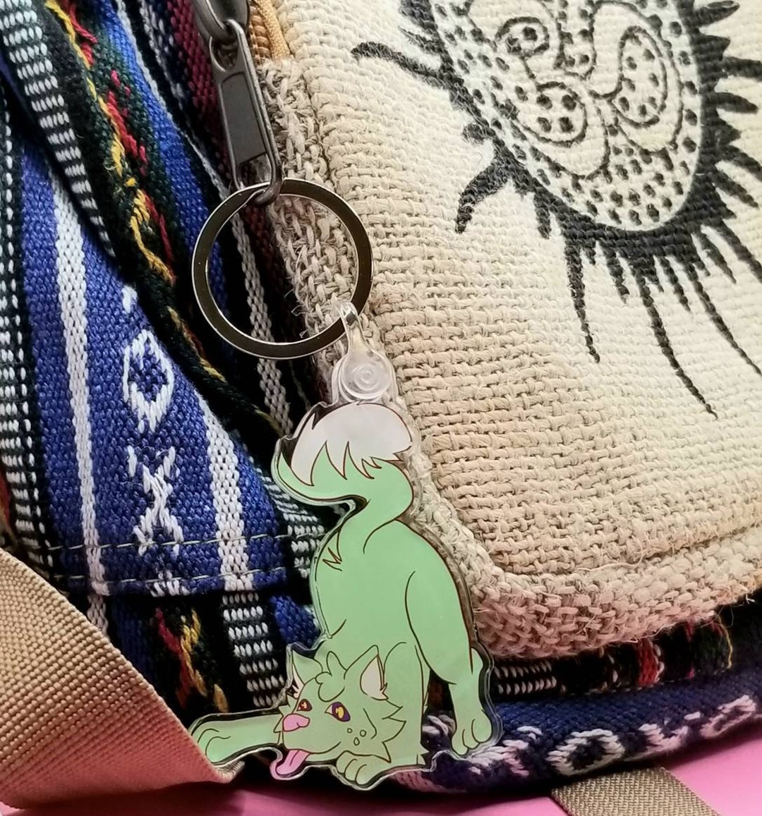 Furry Keychain, Anthro Keyring, Furry Badge, Furry Merch, Fursuit Gift ...