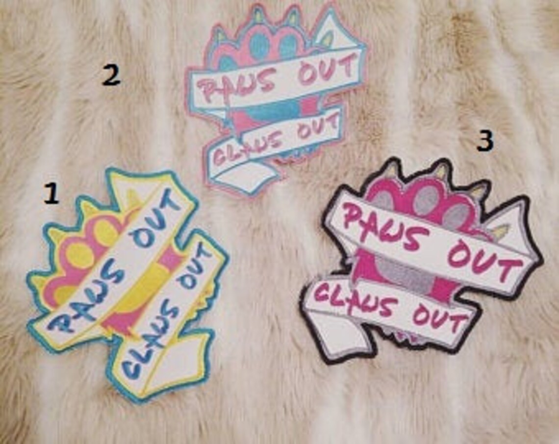 Furry Patch Furrybpride Flag Patches Toe Beans Paws Out - Etsy