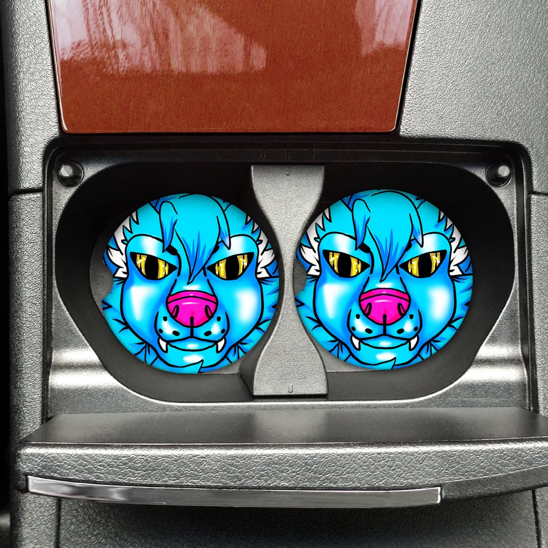 Furry Car Coasters, Custom Furry Art Badge, Furry Car Accessories ...