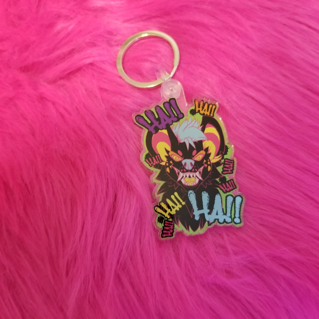 Furry Keychain, Hyena Yeen Keychain, Acrylic Furry Charm, Furry Lanyard ...