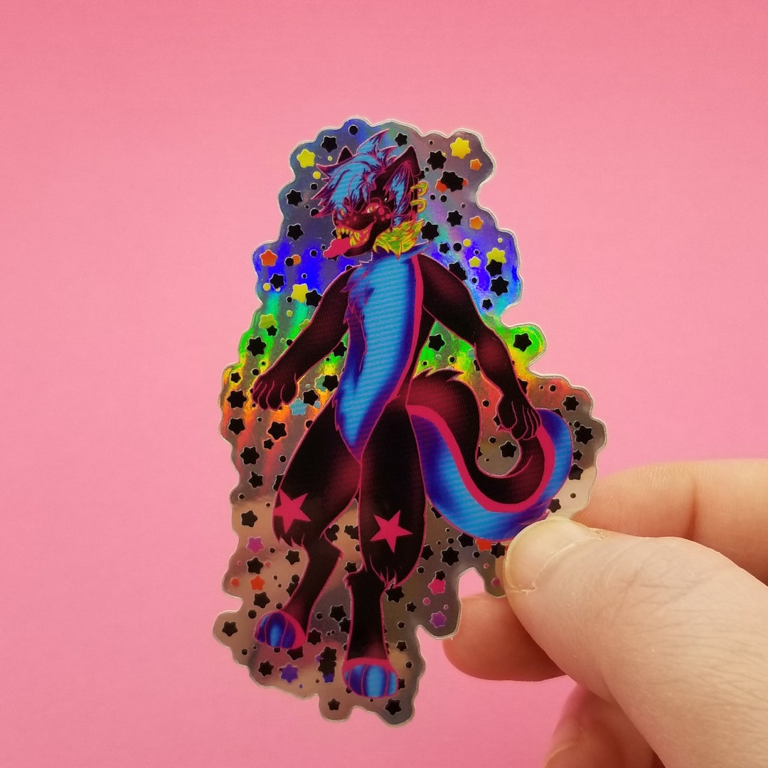 Furry Sticker, Holo Graphic Furry Stickers, Furries Stuff Merch - Etsy