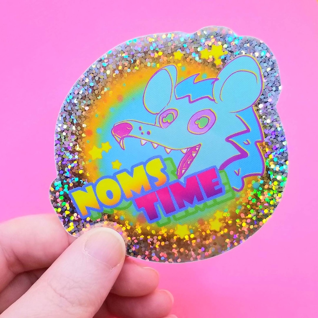 Holographic Possum Furry Sticker: Vaporwave Rave Decal - Etsy