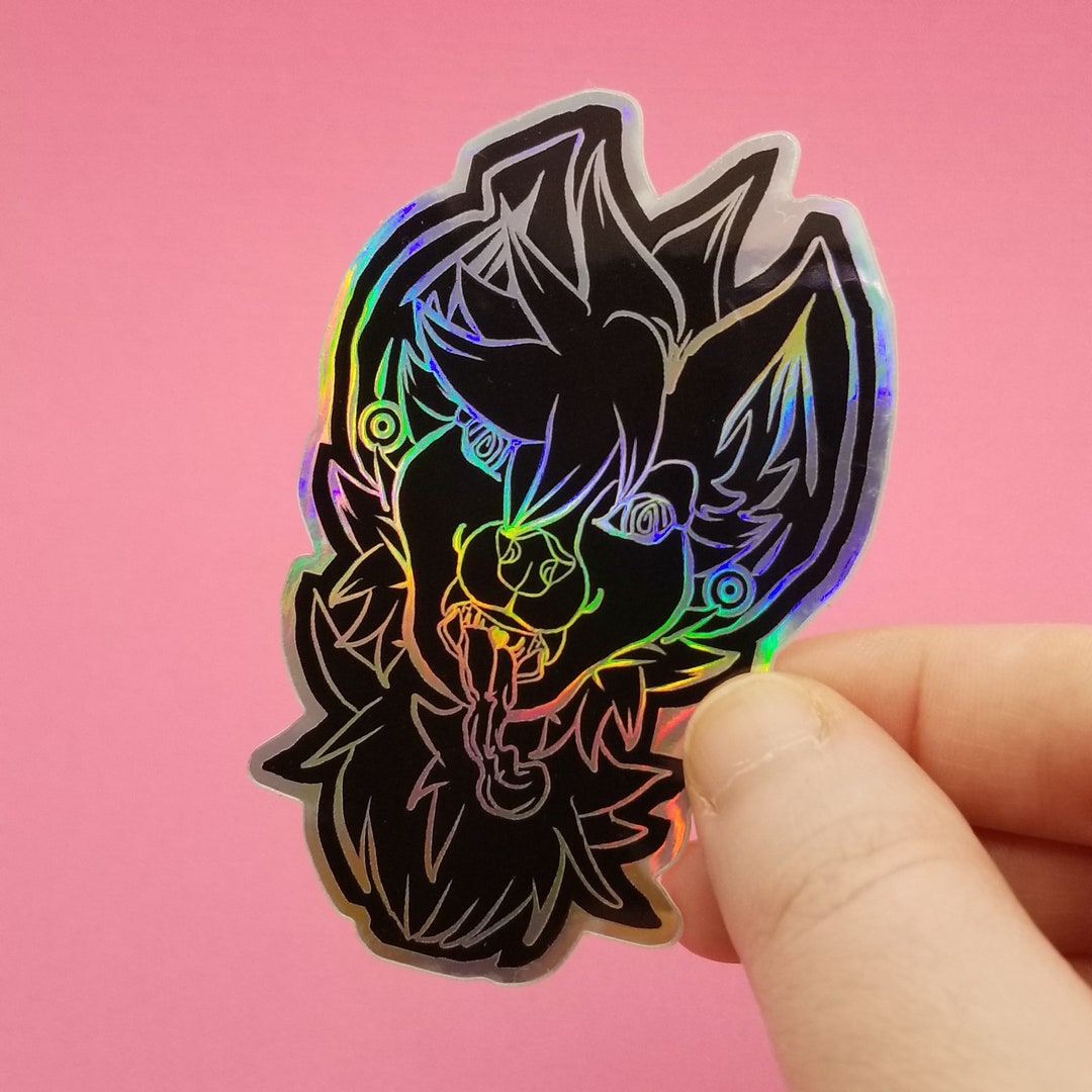 Furry Sticker Wolf Furry Art Badge Holo Graphic Furry - Etsy