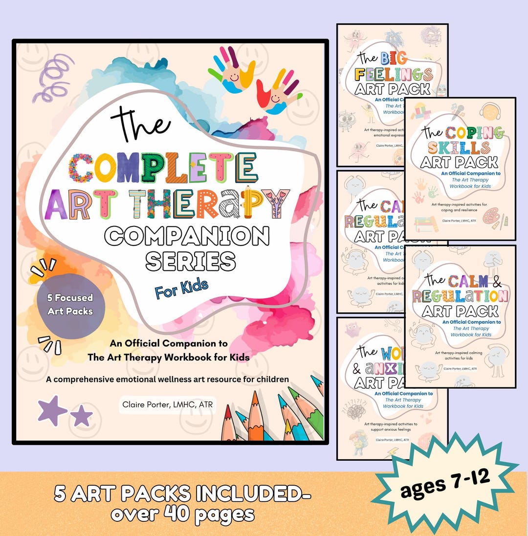 Complete Art Therapy Companion Series for Kids | Counseling & SEL Art ...