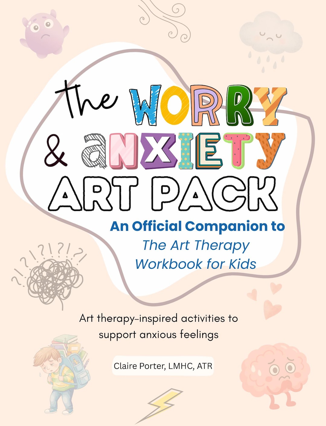 Worry & Anxiety Art Pack for Kids | Anxiety Activities | Counseling and ...