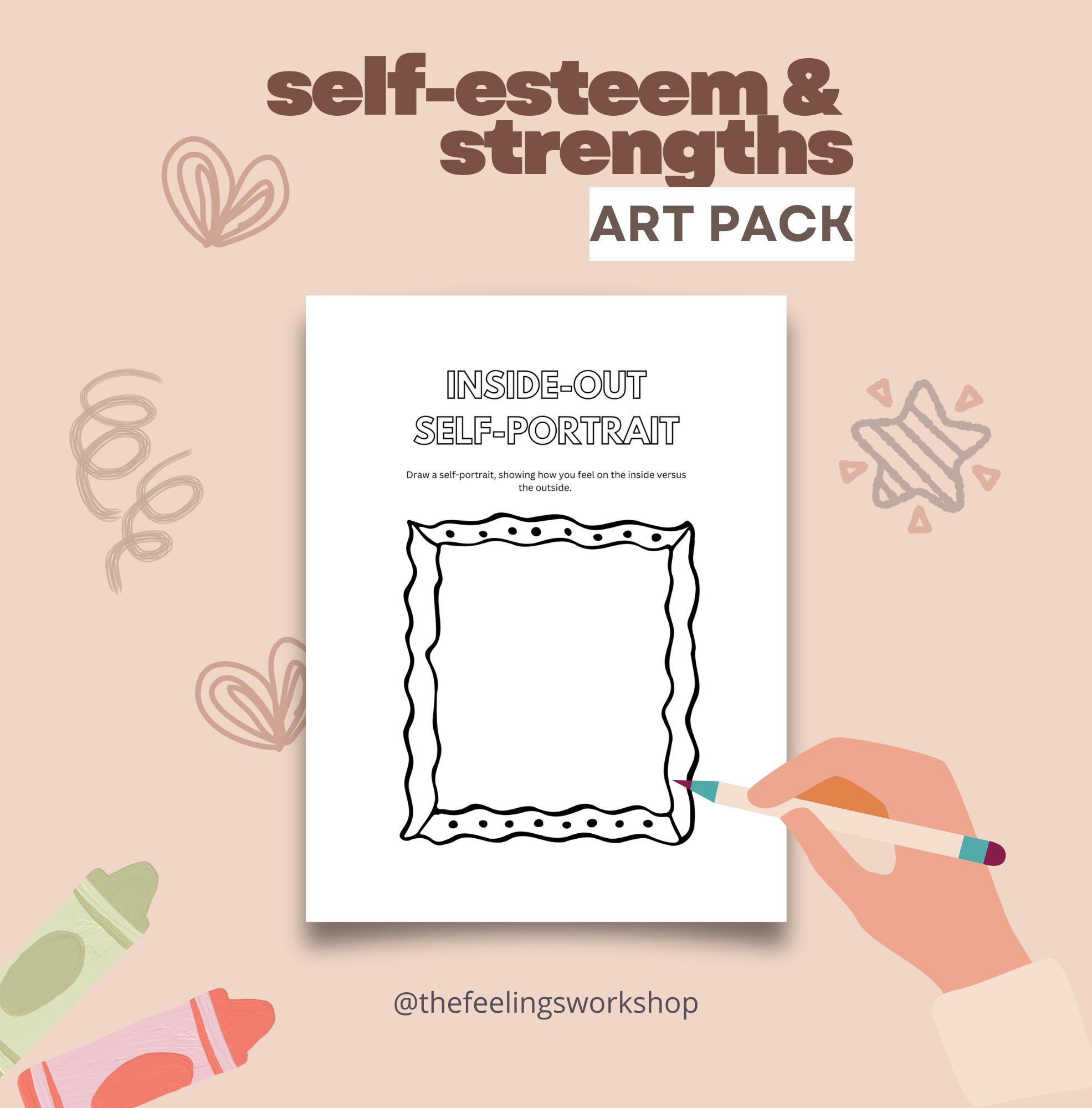 Self-esteem & Strengths Art Pack for Kids | Confidence Building ...