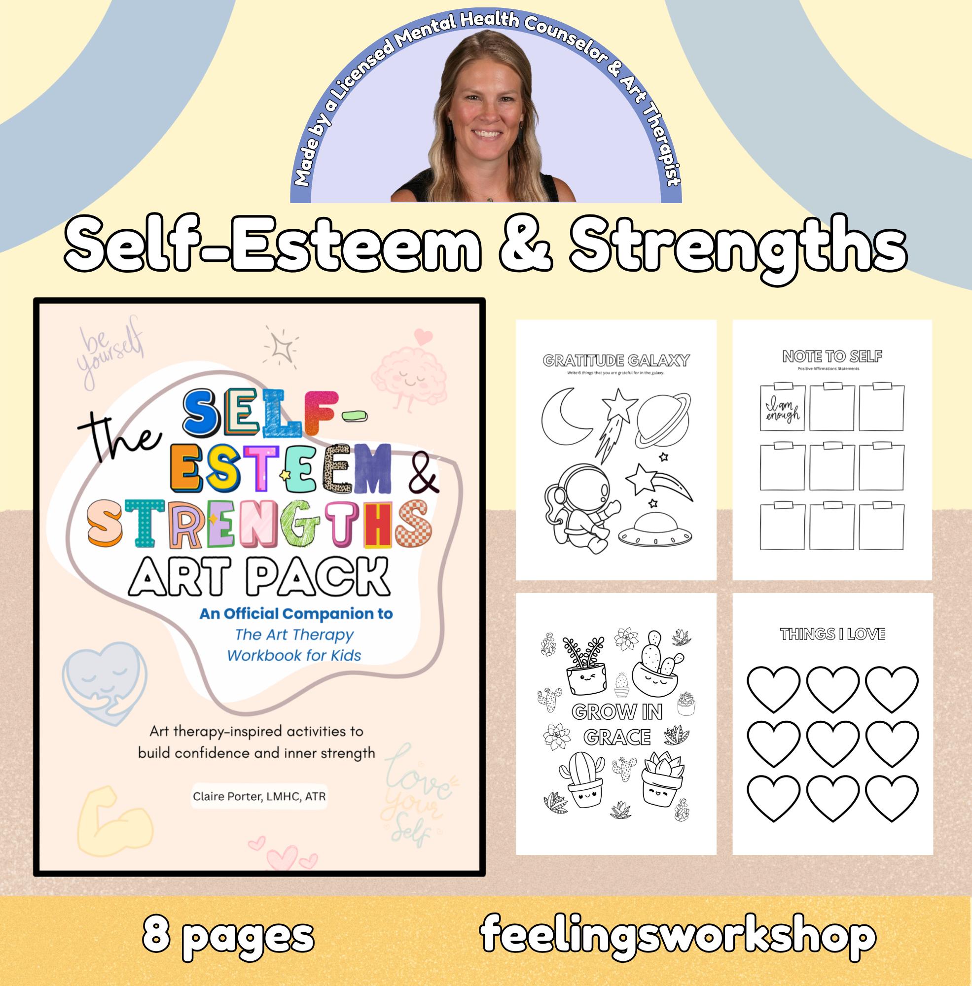 Self-esteem & Strengths Art Pack for Kids | Confidence Building ...