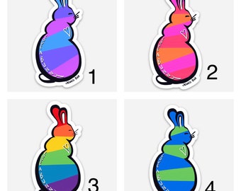 Blue Dutch Rabbit Sticker Cute Dutch Bunny Sticker Bunny - Etsy