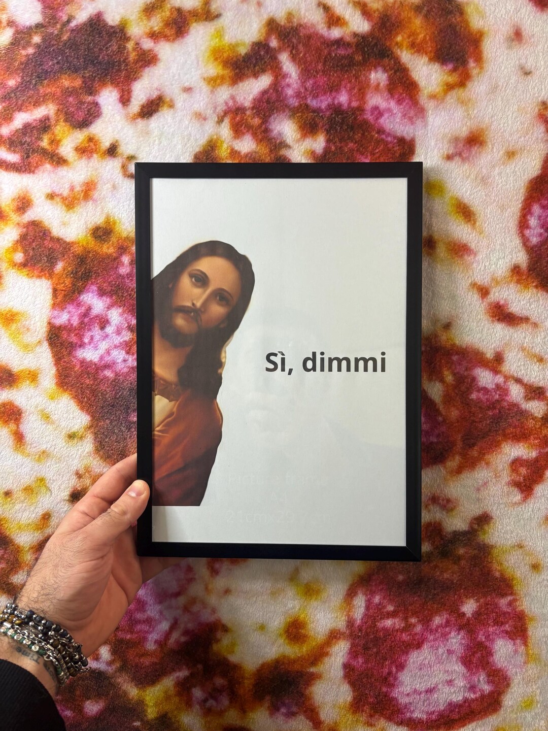 Funny Jesus Picture – Ironic Print With Black Frame “yes, Tell Me” – A3 ...