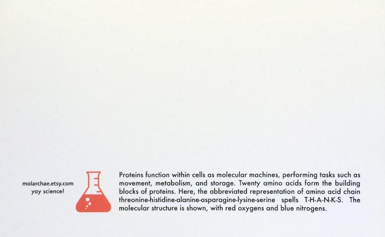 Science Thank You Cards Biology THANKS Card 6-pack Amino - Etsy Australia