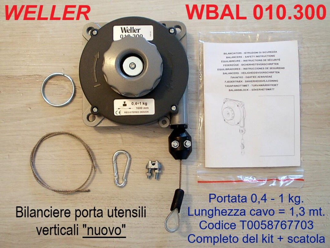 WELLER WBAL BARBELL 0.4 to 1 Kg Vertical Coupling Tools T0058767703 ...