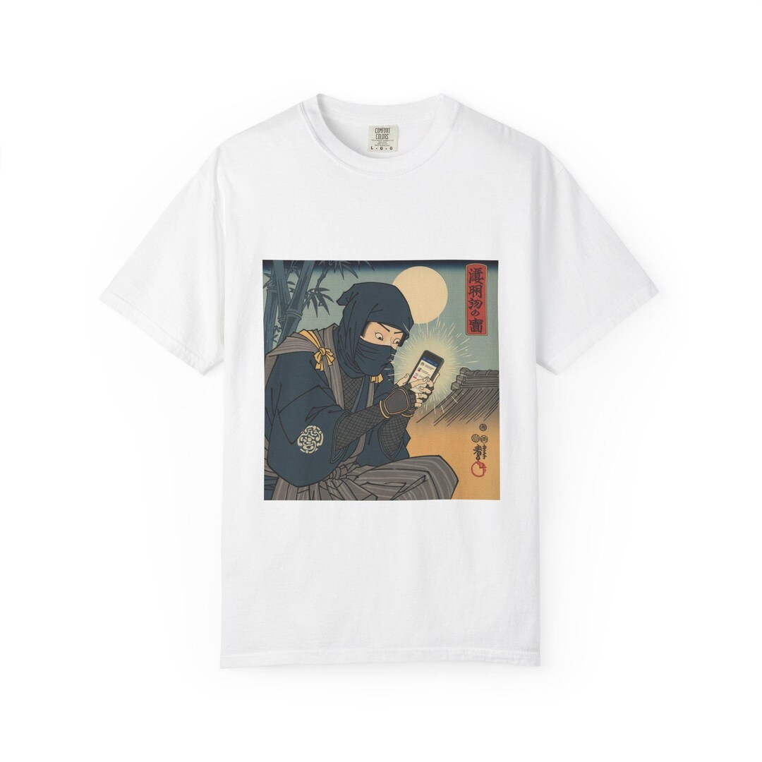 Ninja Ukiyo-e Illustration T-shirt | Vintage Japanese Woodblock Art - Etsy