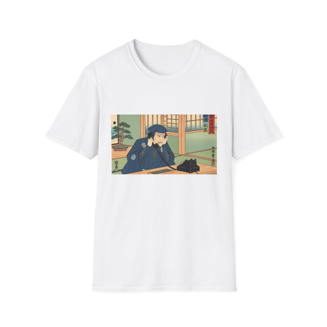 Ninja vintage Japanese Print T-shirt | Ukiyo-e Seaside Art - Etsy