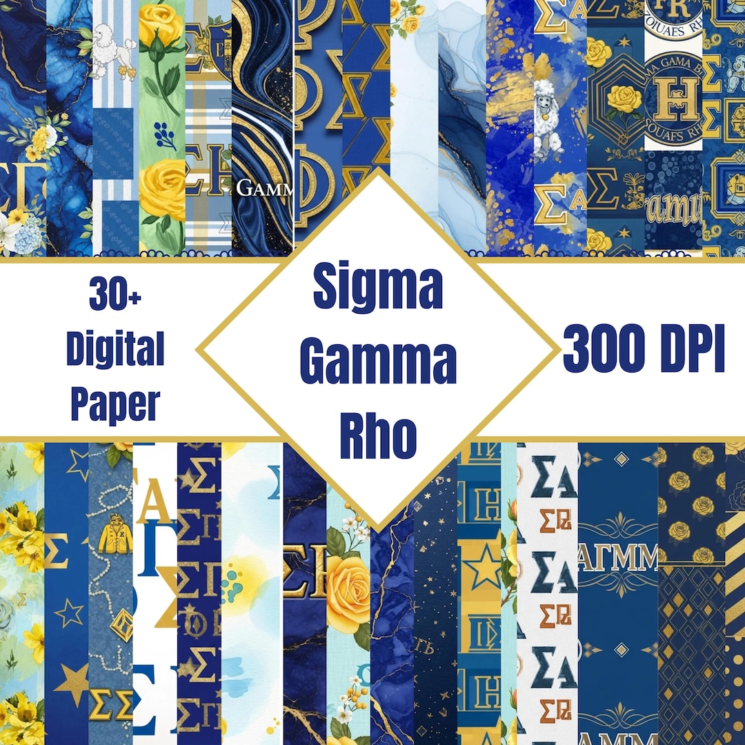 Sigma Gamma Rho 30+ Digital Paper Pack 12x12 JPG | 300 DPI Sorority ...