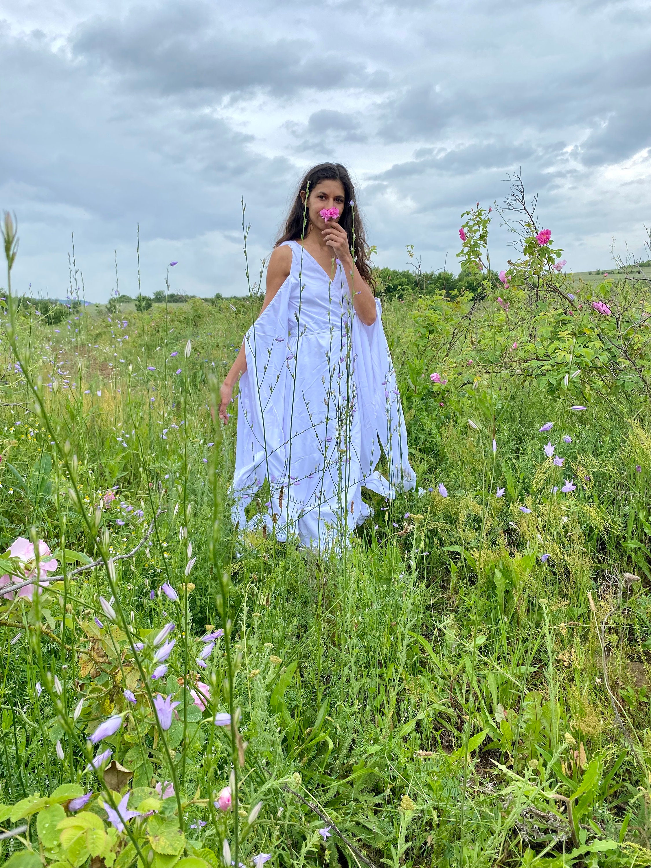 Elven Priestess Goddess Ritual Dress / Ritual Dress / Organic Viscose ...