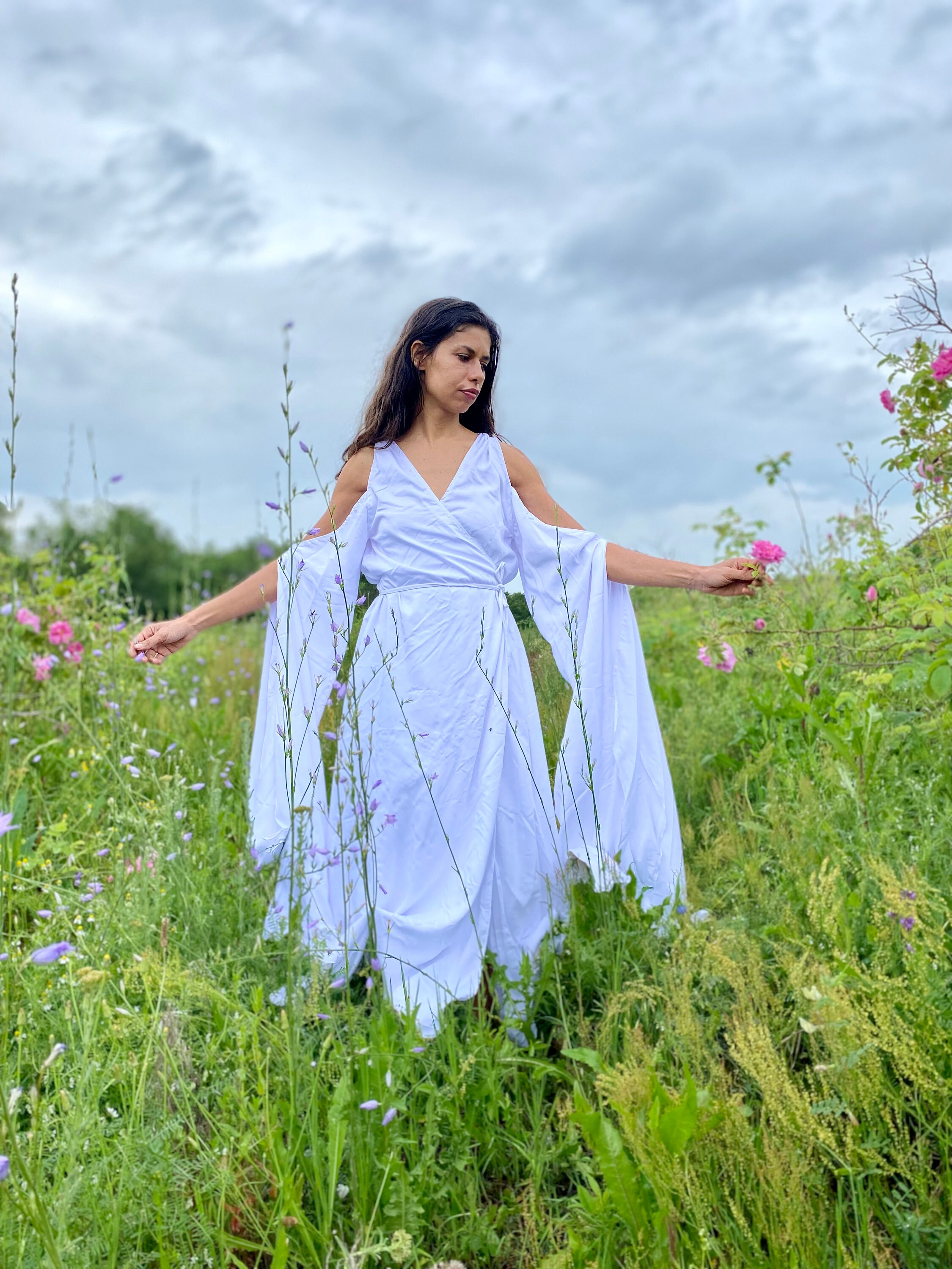 Elven Priestess Goddess Ritual Dress / Ritual Dress / Organic Viscose ...