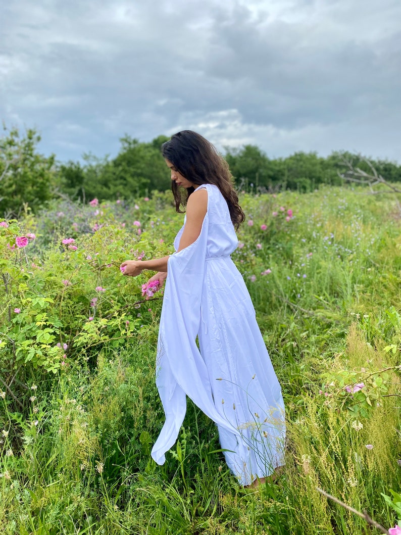 Elven Priestess Goddess Ritual Dress / Ritual Dress / Organic Viscose ...