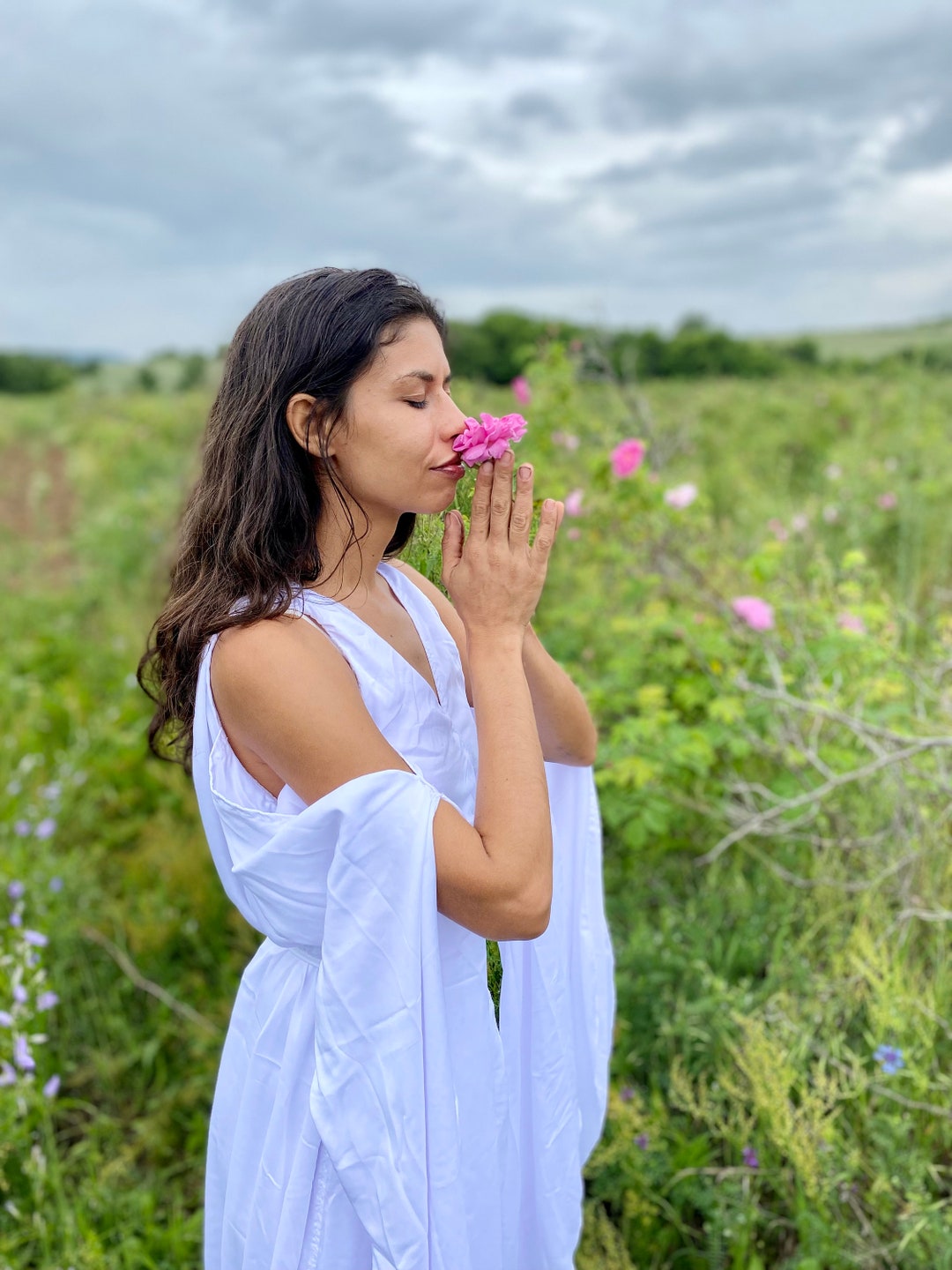 Elven Priestess Goddess Ritual Dress / Ritual Dress / Organic Viscose ...