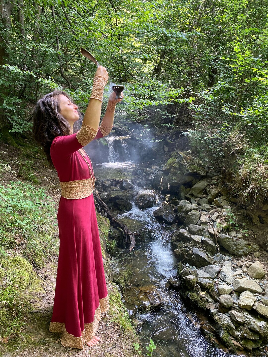 Flor Del Espíritu Ritual Dress for Goddess Ceremony – Boho Festival ...