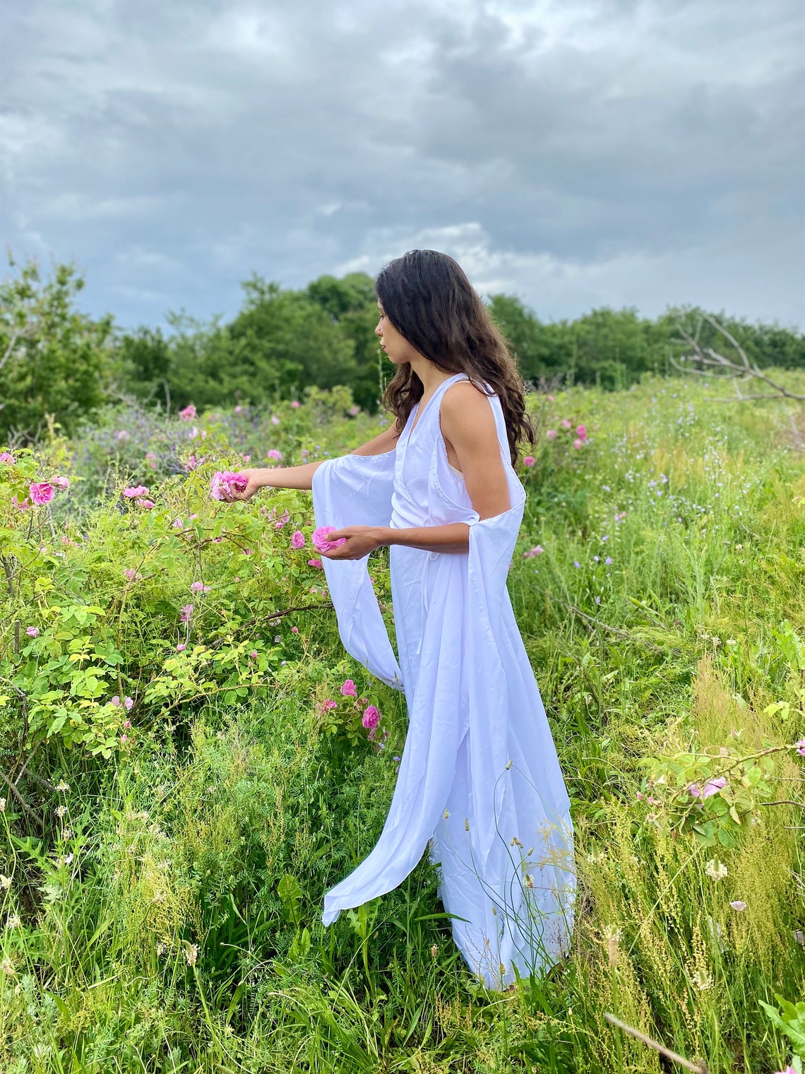 Elven Priestess Goddess Ritual Dress / Ritual Dress / Organic Viscose ...