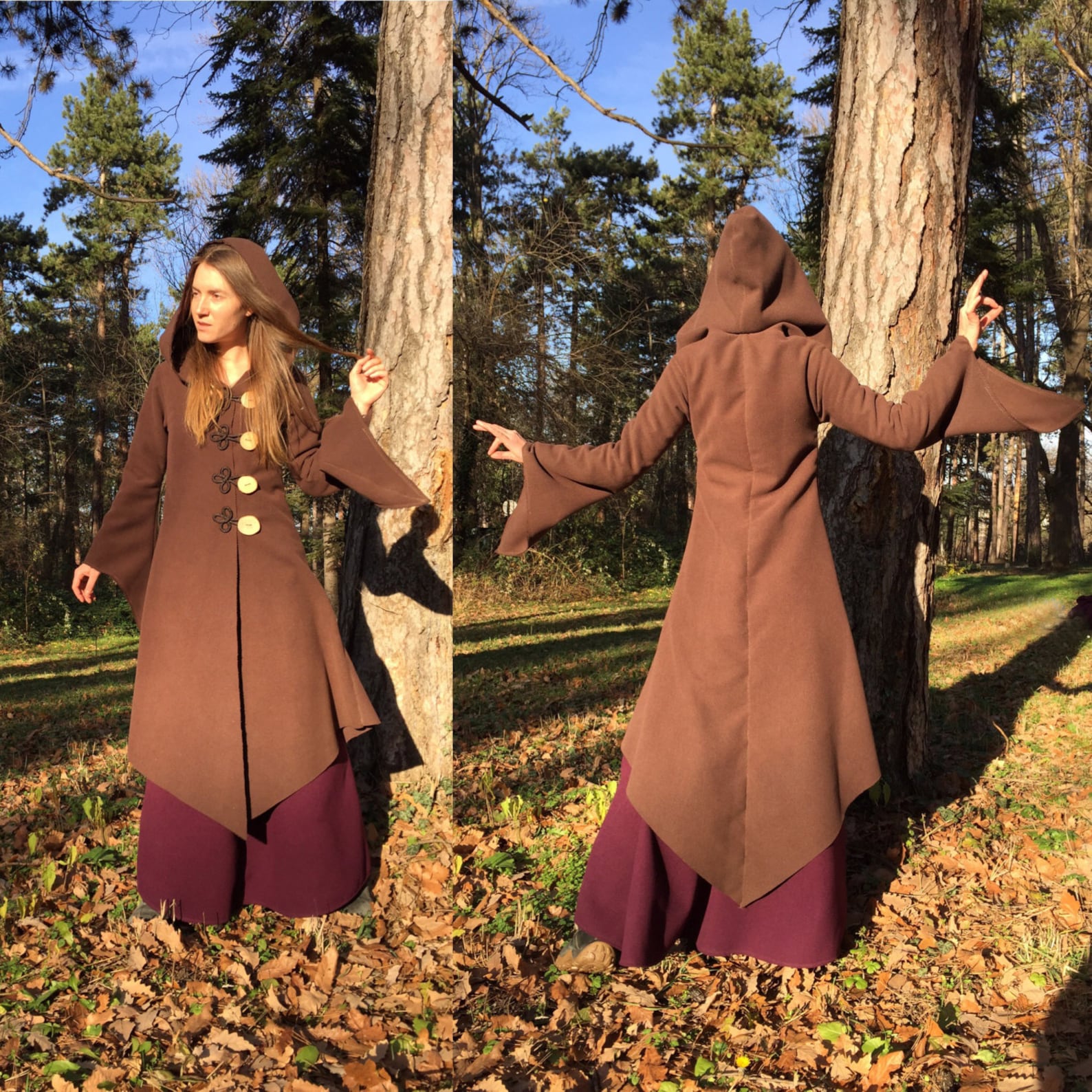 White Sorceress Waterbending Master Woolлen and Fleece Coat / Custom ...