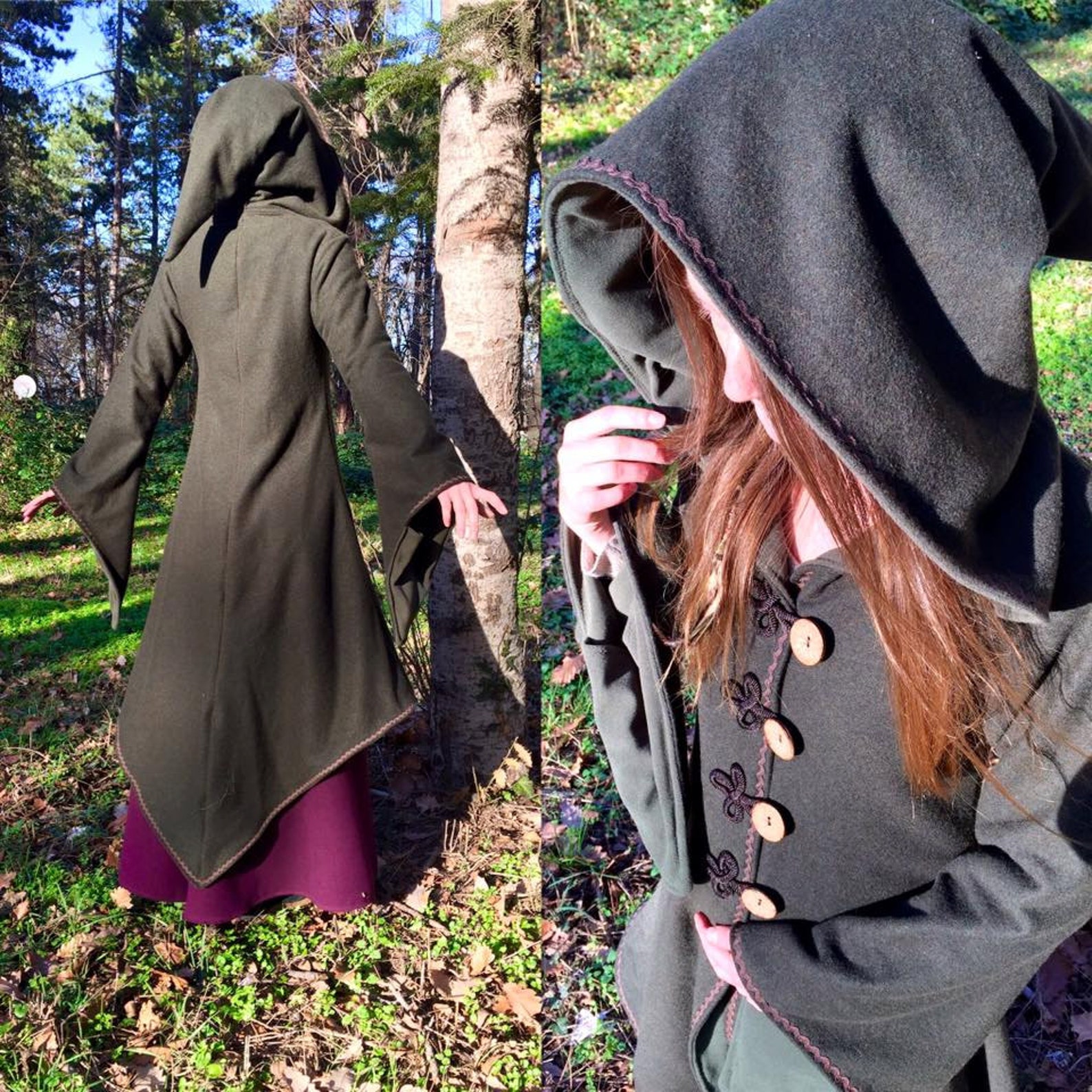 White Sorceress Waterbending Master Woolлen and Fleece Coat / Custom ...