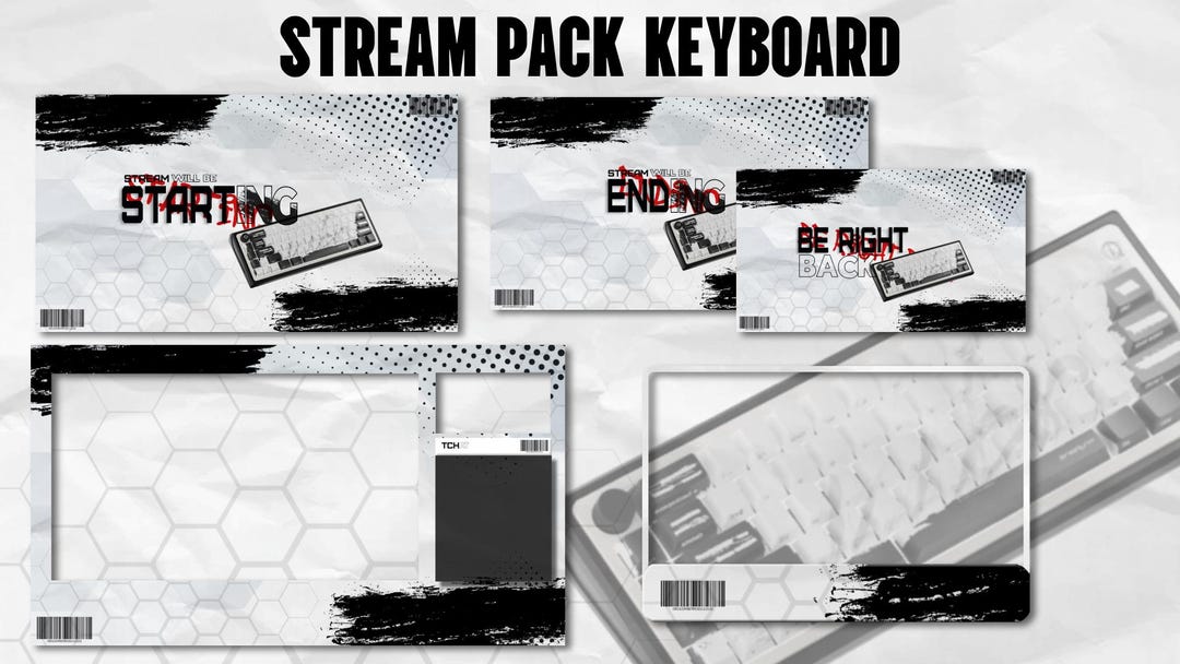 Twitch Overlay Pack Keyboard – Stream Pack Tech Gaming – Overlays ...
