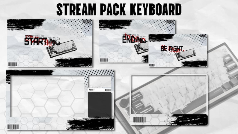 Twitch Overlay Pack Keyboard – Stream Pack Tech Gaming – Overlays ...