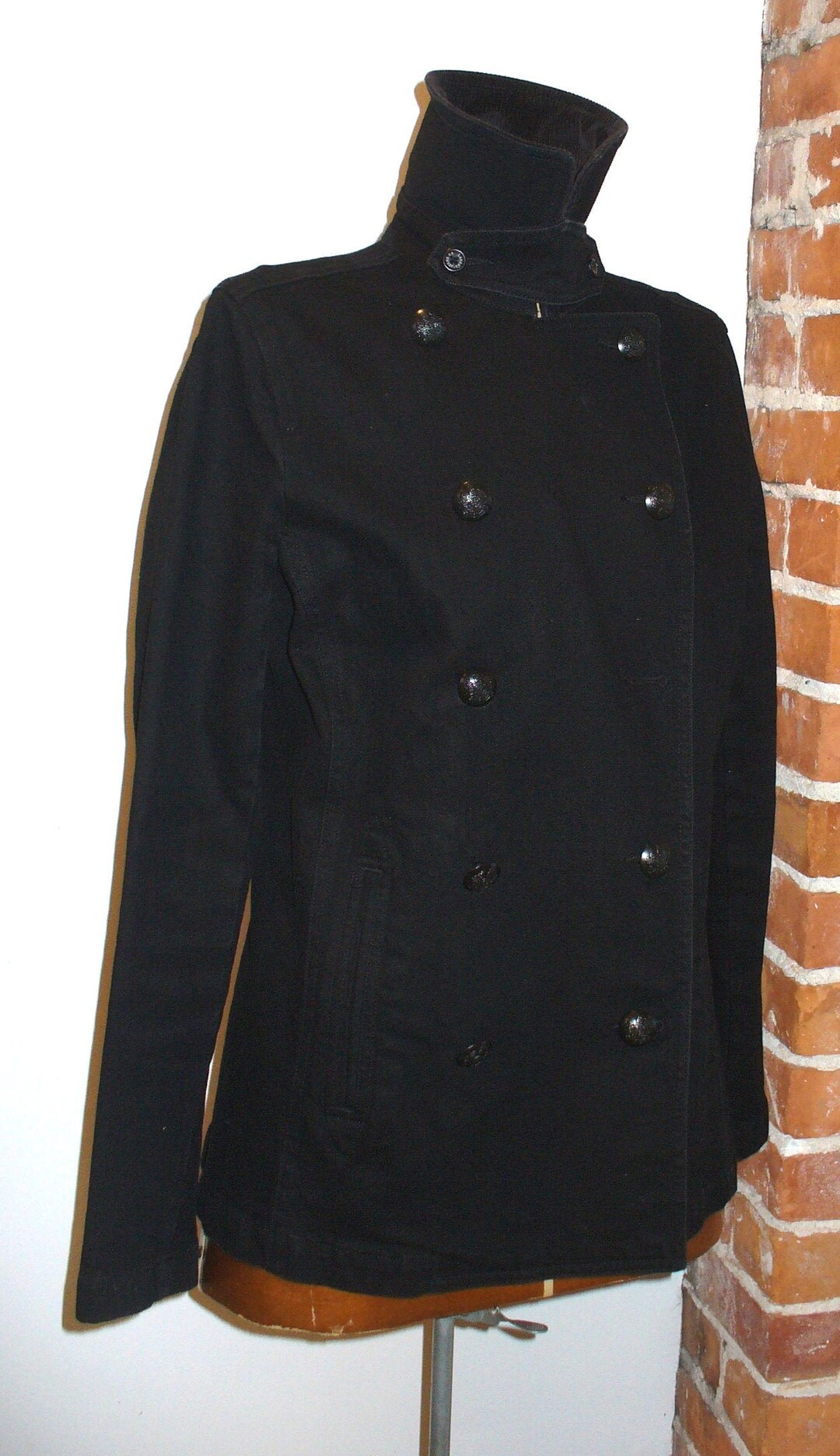 Vintage Ralph Lauren Black Heavy Denim Jacket Size 4 - Etsy