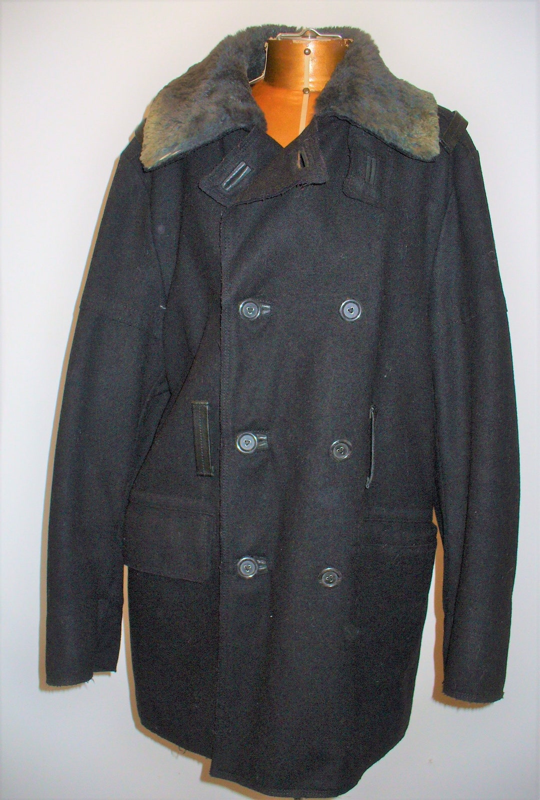 Vintage Diesel Wool Pea Coat Style Jacket Size M - Etsy