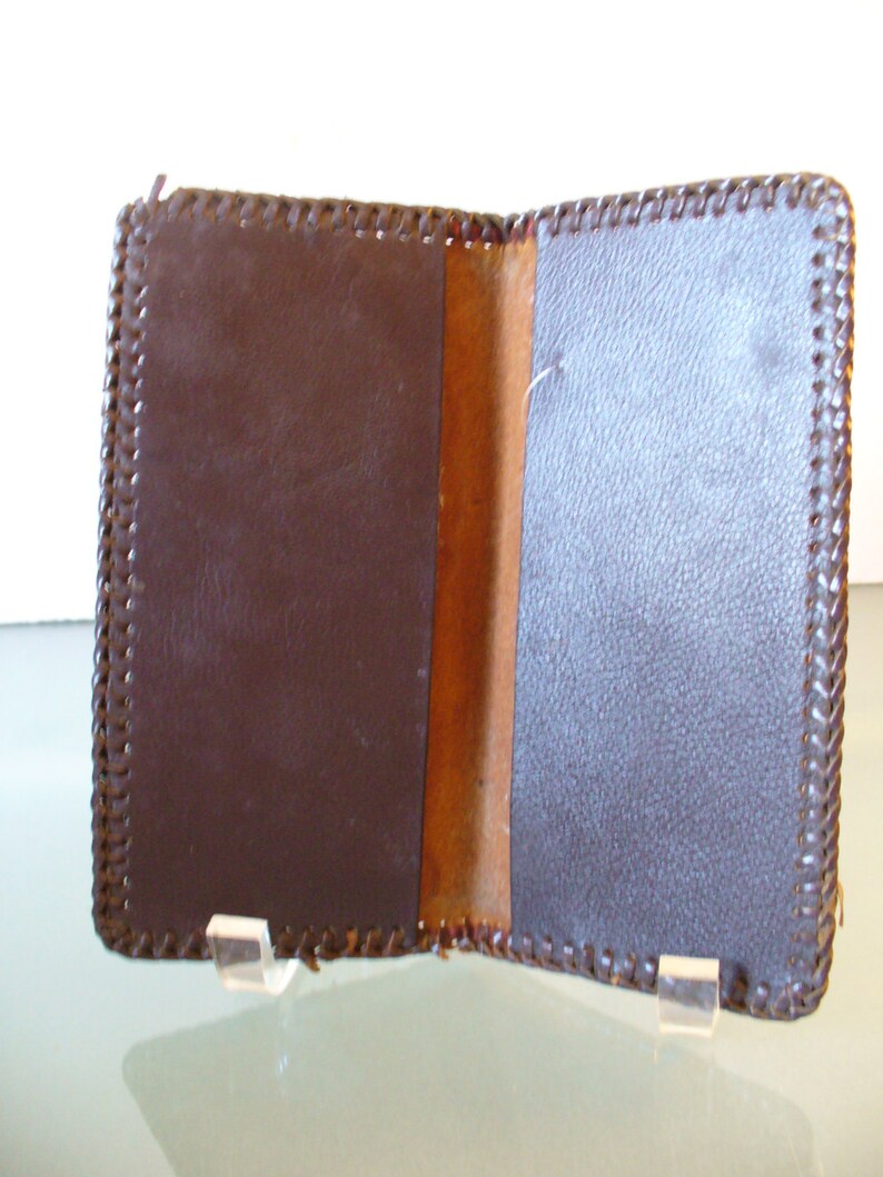 Vintage Tooled Leather Wallet | Etsy