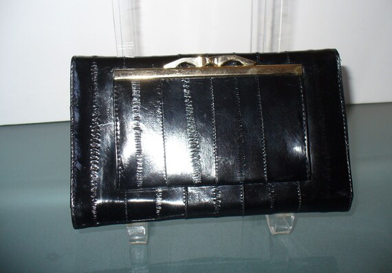 Vintage Lee Sands Eel Skin Wallet - Gem