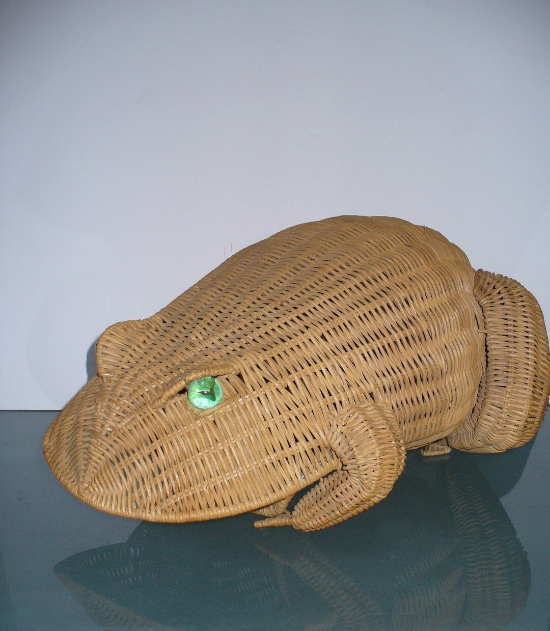 Vintage Wicker Frog Waste Basket Ala Princess Diana - Etsy