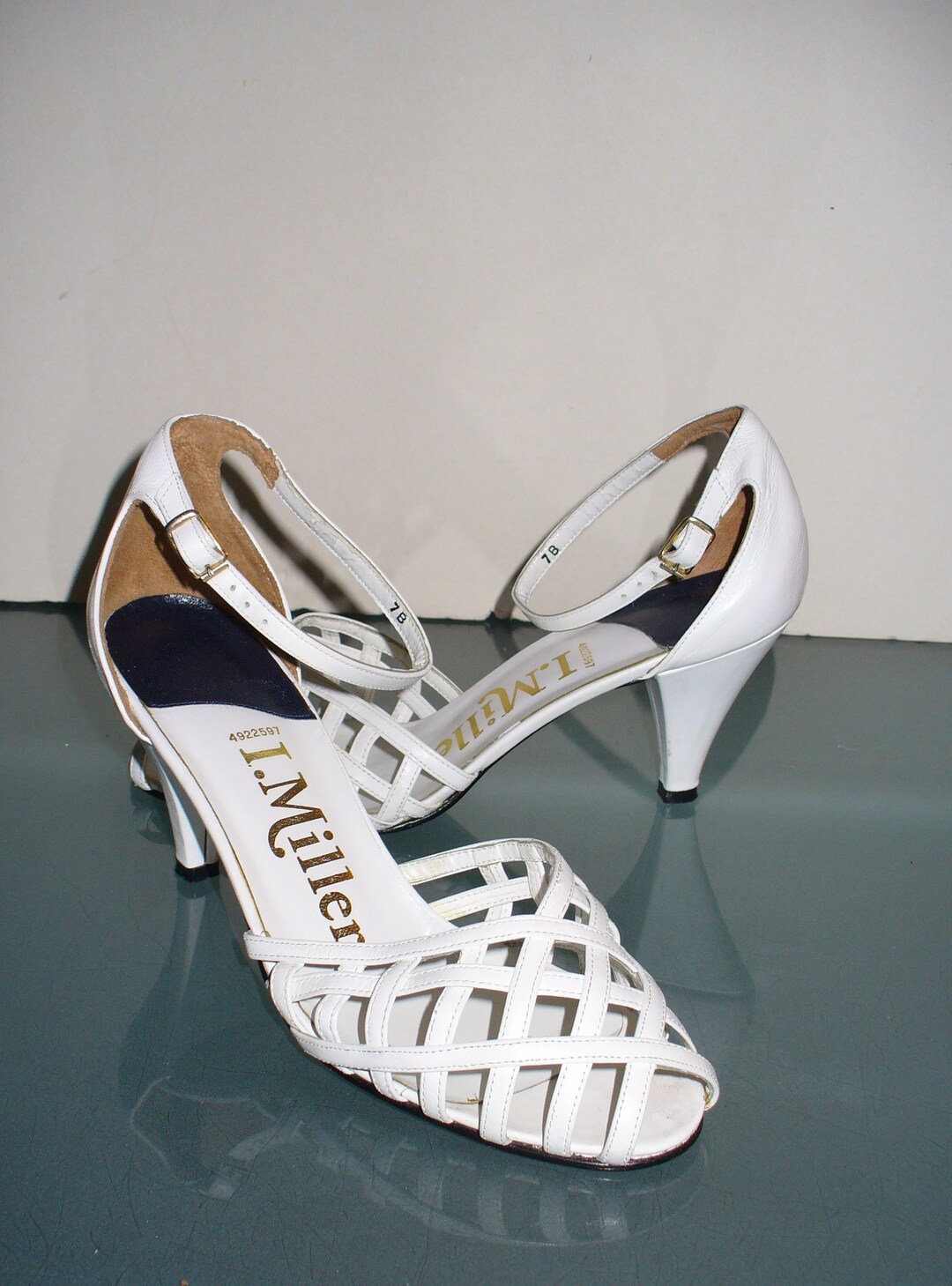 Vintage I. Miller White Cage Pumps Size 7B US - Etsy