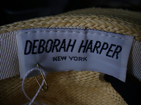 Vintage Deborah Harper Wide Brim Panama Hat - Gem