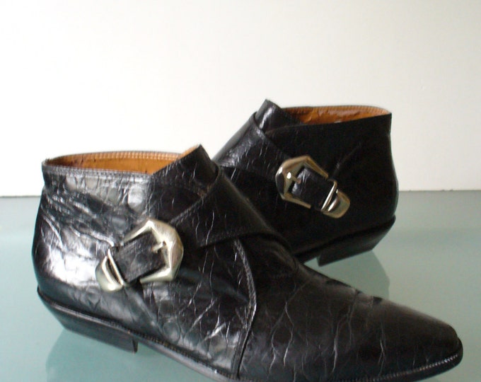 Vintage Mod Black Beat Boots Size 8M US - Etsy