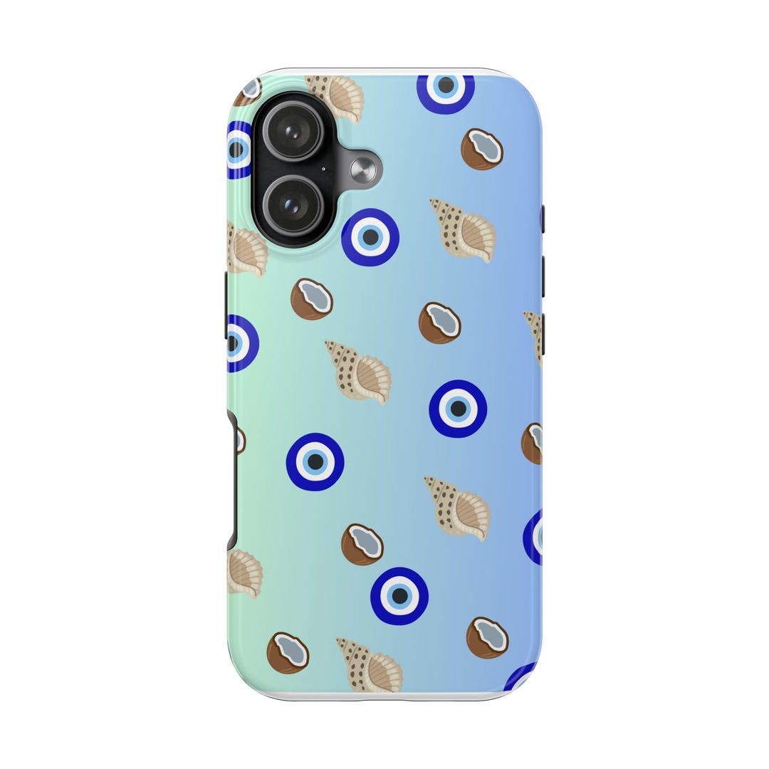 Evil Eye and Seashell Phone Case | Tough Phone Cases - Etsy