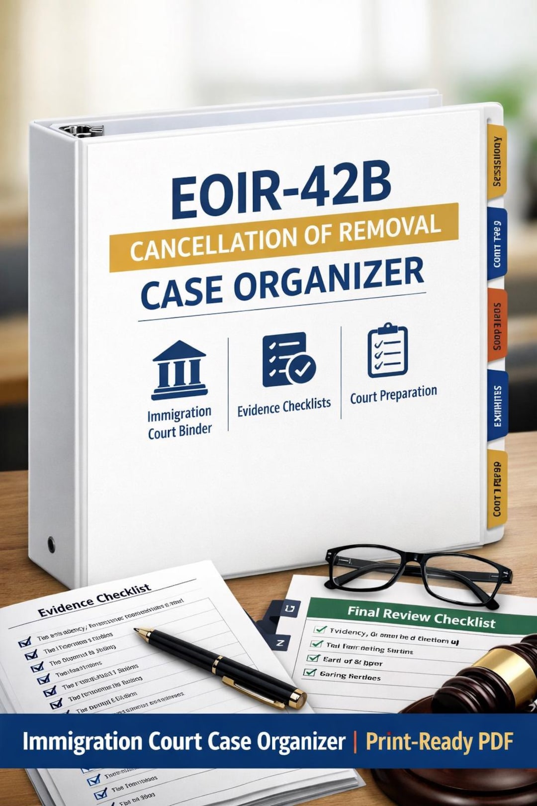 EOIR-42B Cancellation of Removal Case Organizer | Immigration Court ...