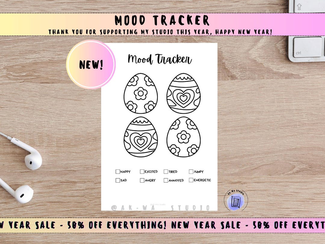 Easter Egg Mood Tracker Printable – Journal Planner Page (digital ...
