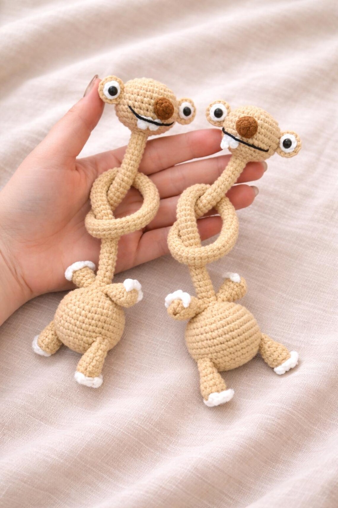 Sid the Sloth Bag Charm, Handmade Crochet Sloth - Etsy