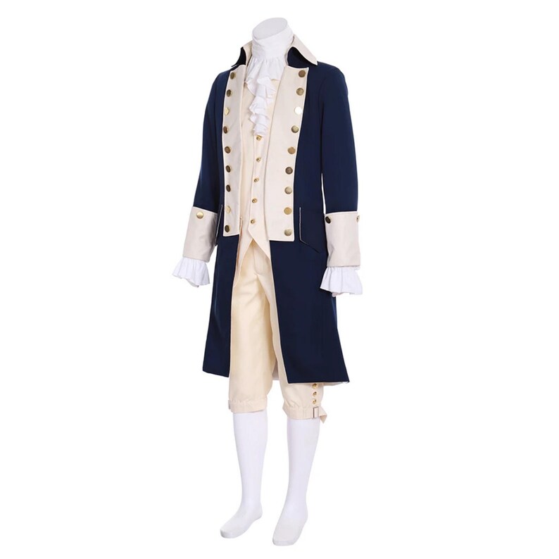 18th Century Regency Officer Uniform, Navy Frock Coat Military Jacket ...