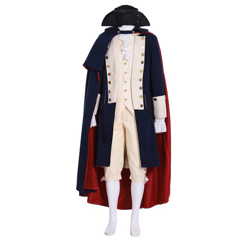18th Century Regency Officer Uniform, Navy Frock Coat Military Jacket ...