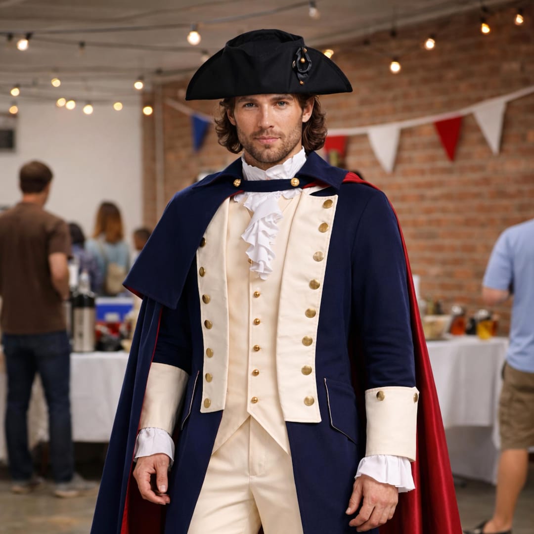 18th Century Regency Officer Uniform, Navy Frock Coat Military Jacket ...