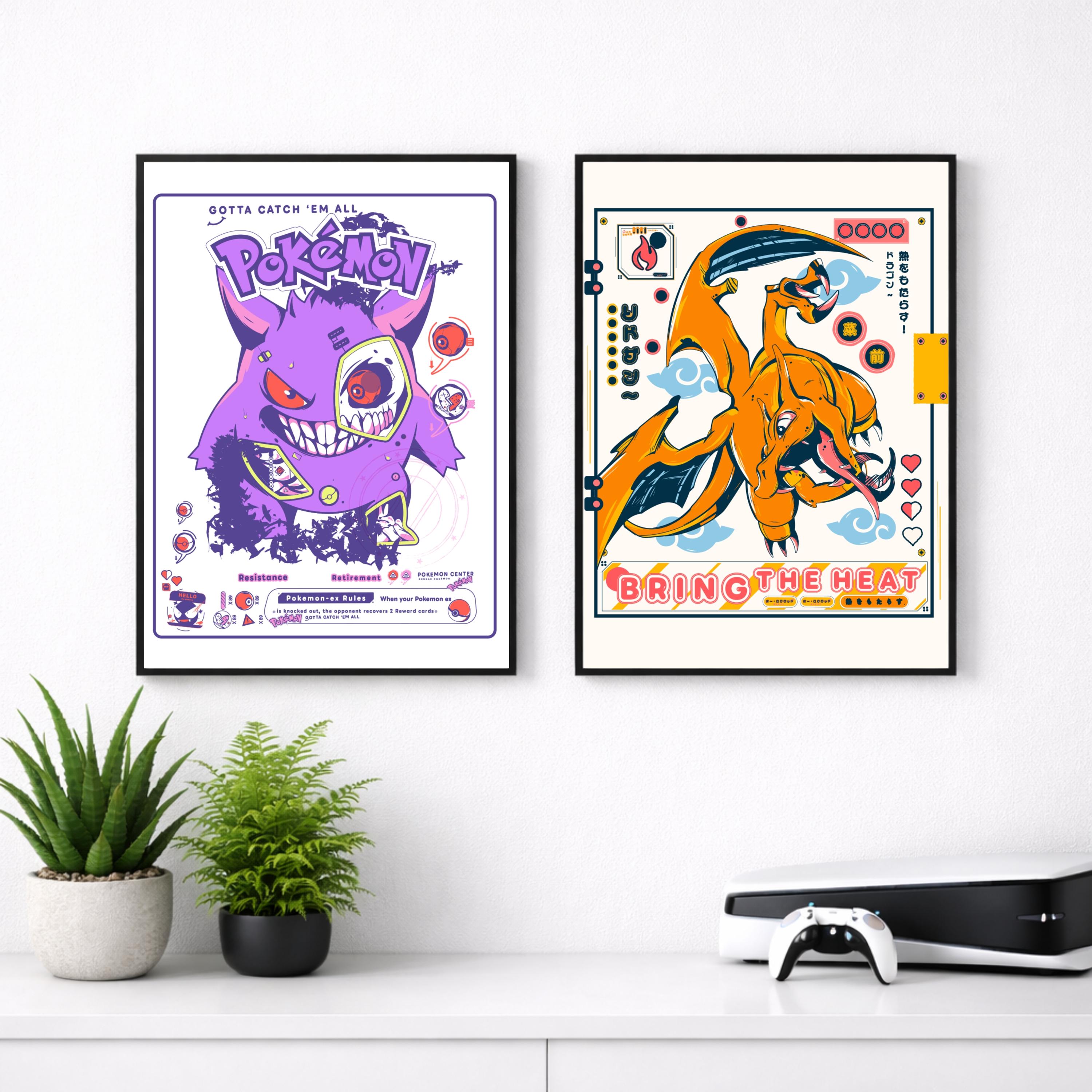 Gengar Poster – Pokemon Wall Decor – Anime Poster – Gamer Room Art ...