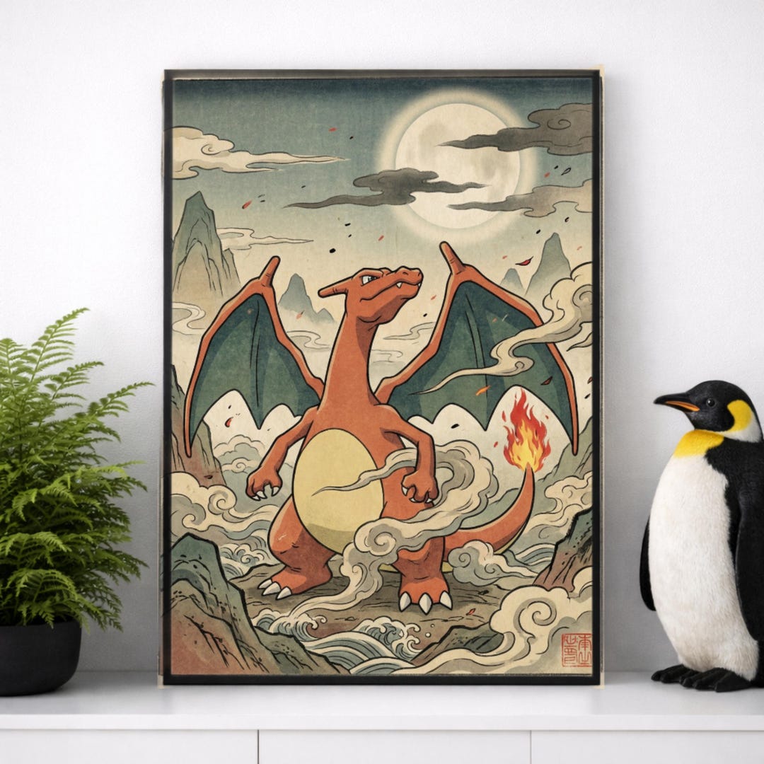 Charizard Poster – Pokemon Wall Decor – Japan Anime Style – Anime ...