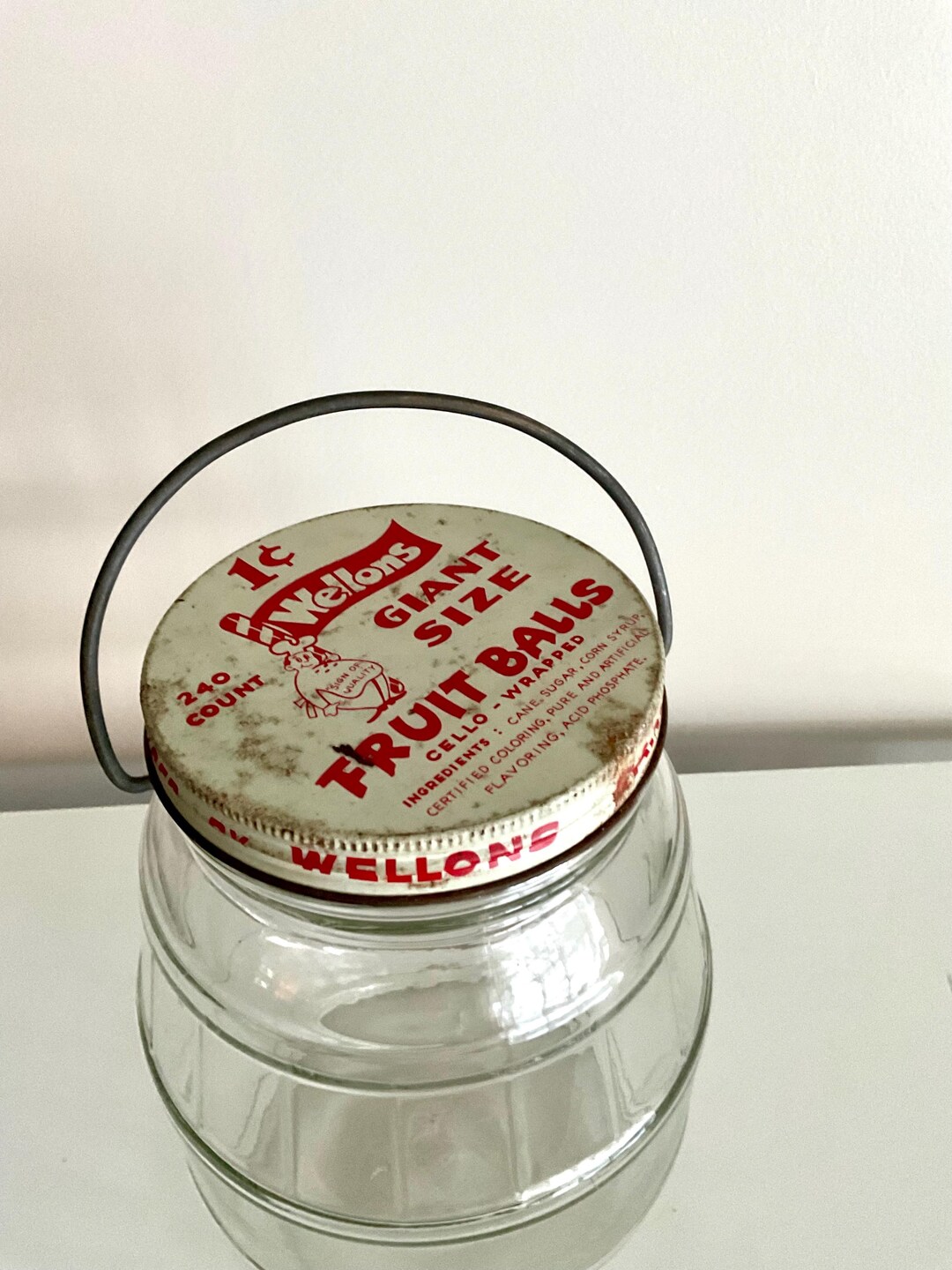 Vintage Wellons Fruit Ball Candy Jar Store Display - Etsy