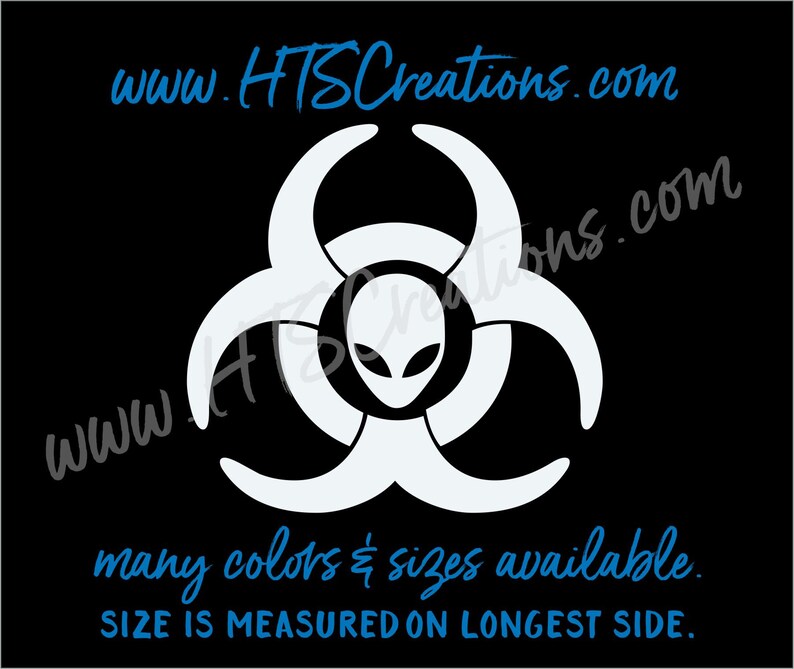 Alien Biohazard Caution Area 51 Radiation Outer Space Vinyl - Etsy